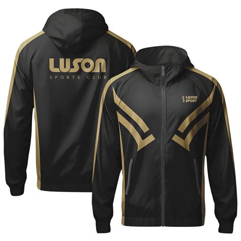 Black Gold Mexico Soccer Jacket With Hood Custom Logo Luson Sport