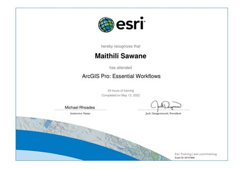 Maithili Sawane On Linkedin Completed Esri Arcgis Pro Essential