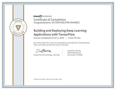 Certificate For Building And Deploying Deep Learning Applications With
