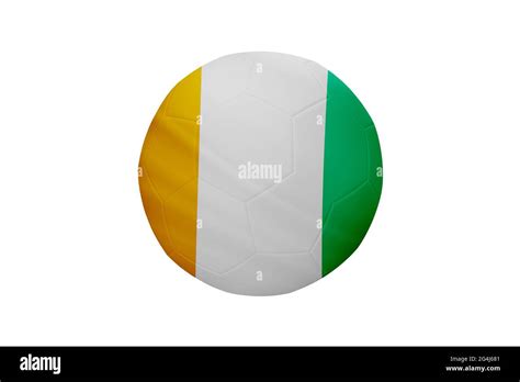 Football In The Colors Of The C Te D Ivoire Flag Isolated On White
