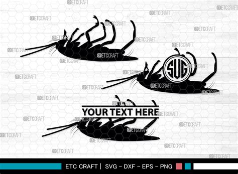 Cockroach Monogram Cockroach Silhouette Graphic By Pixel Elites