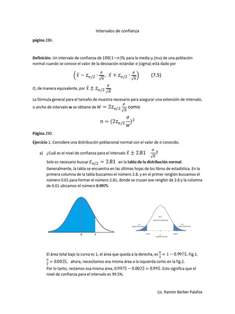 Hoja De Trabajo De Intervalo De Confianza Capítulo 14 Control