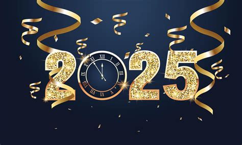 2025 Happy New Year Background Design Greeting Card Banner Poster