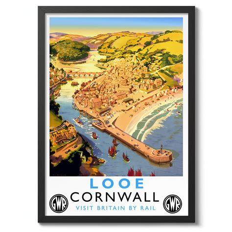 Looe Cornwall British Railways Uk Travel Framed Prints And Posters Animato