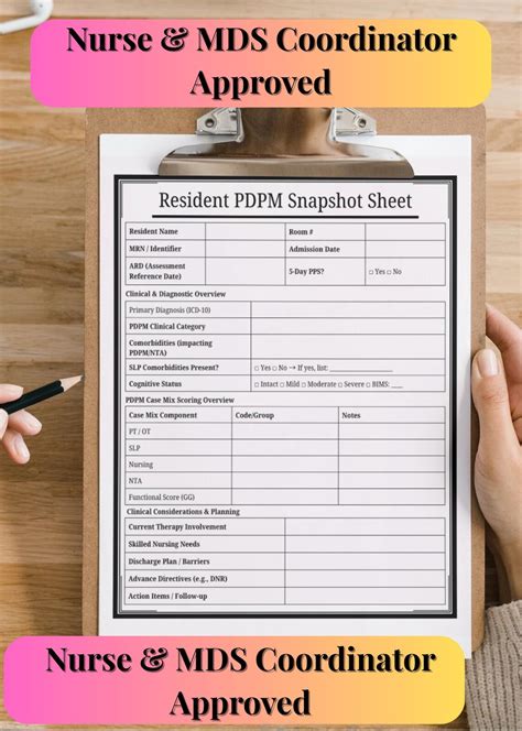 Pdpm Mds Meeting Printable Toolkit For Mds Coordinator Director Of Nursing Care Skilled