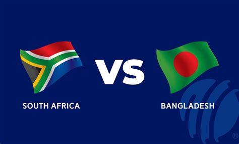 South Africa Vs Bangladesh Cricket Match Template 49302401 Vector Art