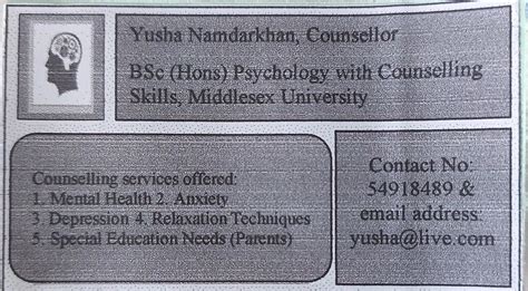 For Your Information Yusha Namdarkhan Msc