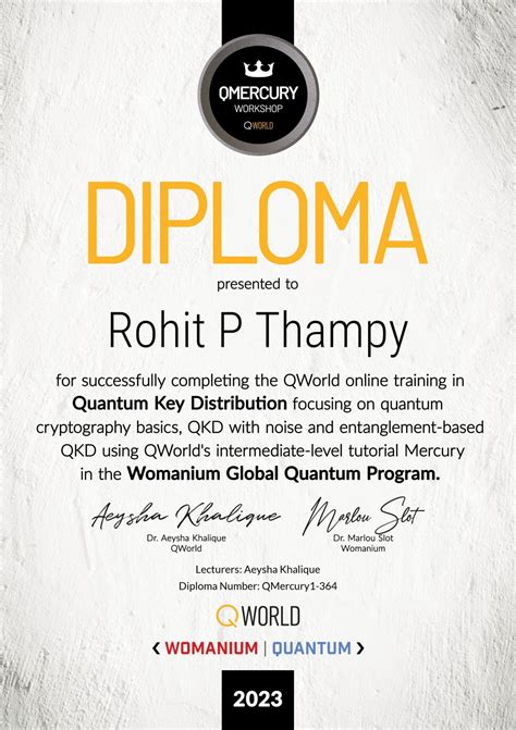 Rohit P Thampy On Linkedin Qworld Womanium