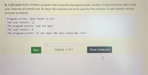 Solved Q 2 25 Pts Write A Python Program That Computes