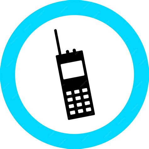 Premium Vector Silhouette Of Portable Radio Walkie Talkie Symbol Icon