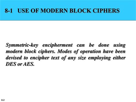 Ppt Chapter Encipherment Using Modern Symmetric Key Ciphers