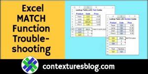 Excel Match Function Error Troubleshooting Examples Contextures Blog