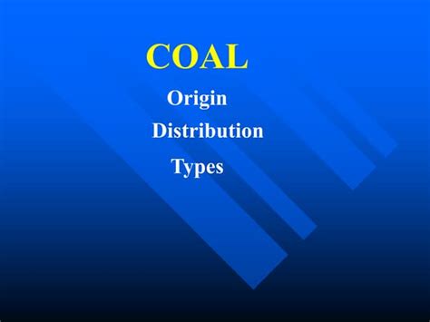 Coal Pptx Chemistry Science