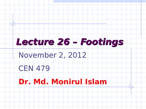 Lecture Note On Footing Design Lecture Notes Structural Analysis Docsity