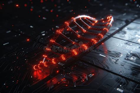 Cosmic Red DNA Helix Orbits Through Space Embodying The Vast Potential