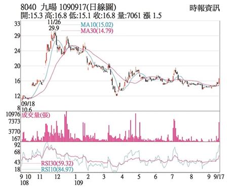熱門股－九暘 出貨暢旺股價攻高 證券．權證 工商時報