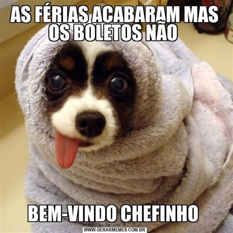 AS FÉRIAS ACABARAM MAS OS BOLETOS NÃO BEM VINDO CHEFINHO Gerador de