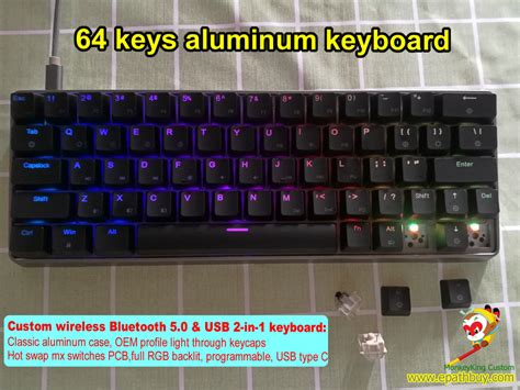 Custom Wireless Aluminum Keyboard Bluetooth Metal Rgb Mechanical Keyboard