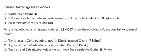 Solved Consider Following Cache Elements Cache Can Hold 32 Chegg Com
