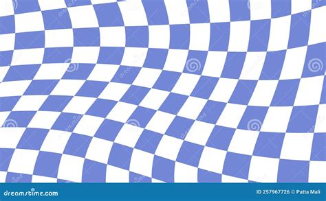 Aesthetic Blue And White Distorted Checkerboard Checkers Wallpaper