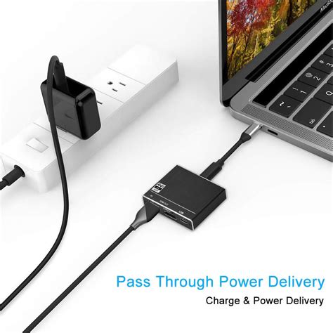 3 в 1 Usb 3 1 Type C към Hdmi 4k 60hz конвертор адаптер Usb 3 0 и Usb Type C порт за