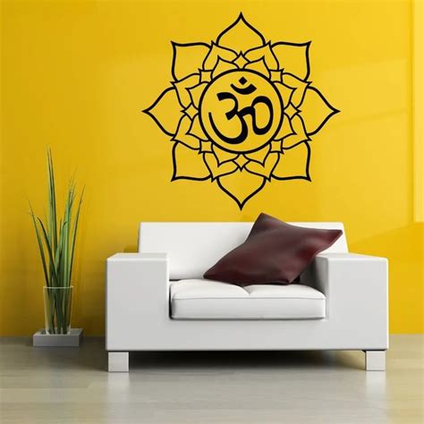 Yoga Om Mandala Meditation Decals Wall Sticker Mantra Zen Lotus