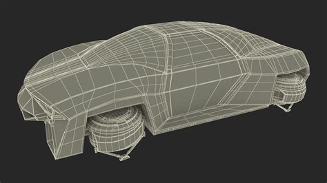 Rusty Hover Car Simple Interior 3d Model 79 3ds Blend C4d Fbx