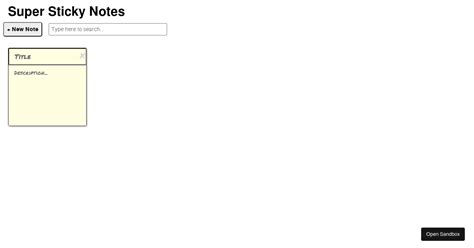 Jsthomas1288sticky Note Generator Codesandbox