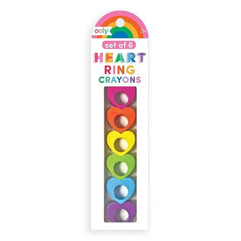 Heart Ring Crayons Set Of 6 Default Title Oriental Trading