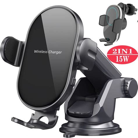 15w Fast Wireless Car Charger Automatic Clamping Mount Air Vent Phone