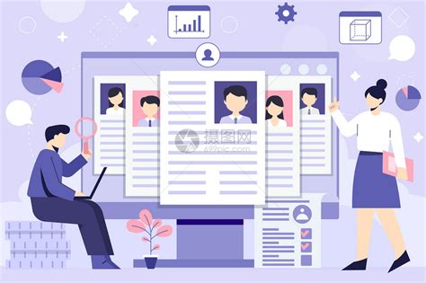 网上投简历插画插画图片下载 正版图片402556236 摄图网