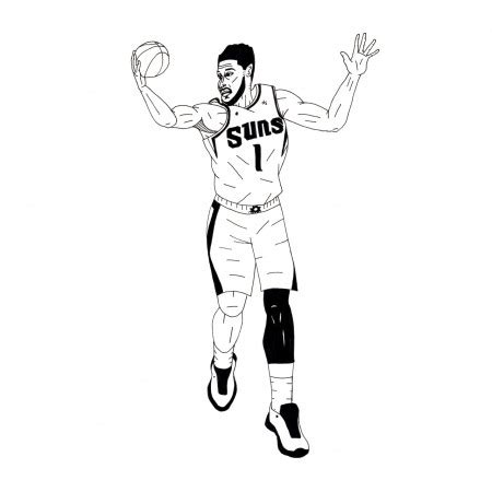 Devin Booker Coloring Page Coloring Pages