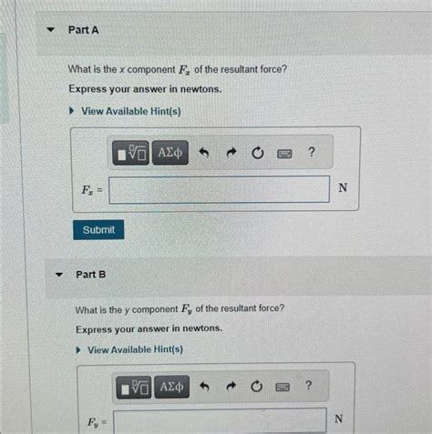 Solved Two Forces F And F Act At A Point As Shown In Chegg