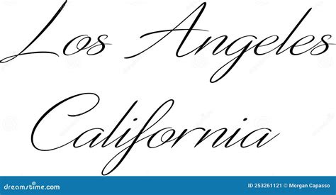 Ejemplo De Signo De Texto De Los Angeles California Ilustración Del