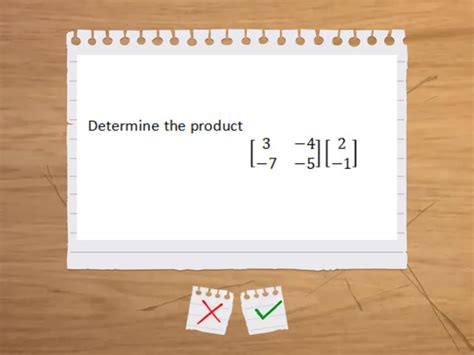 Matrices Revision Game Flash Cards