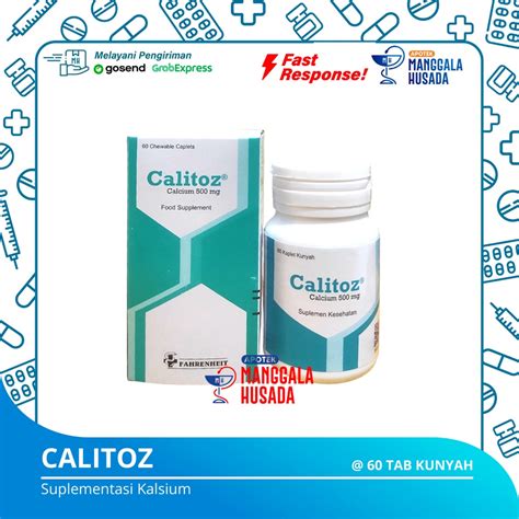 Jual Calitoz Calcium Chewable Tab 500 Mg 1 Botol 60 Kapsul Shopee Indonesia