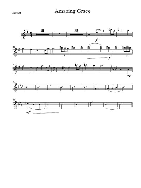 Amazing Grace Clarinet Pdf