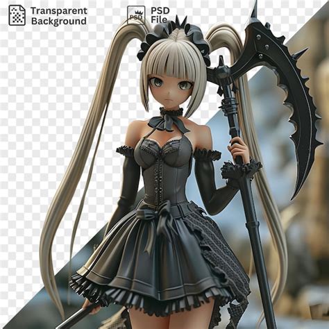 Premium Psd Psd Maka Albarn From Soul Eater Wields A Black Sword