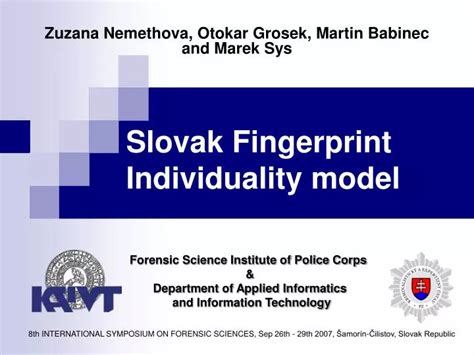 Ppt Slovak Fingerprint Individuality Model Powerpoint Presentation