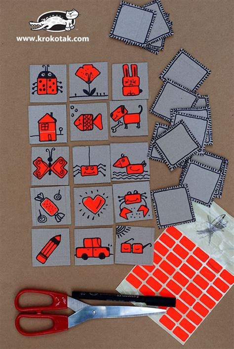 Krokotak Diy Memory Game With Colour Label Stickers