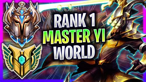 RANK 1 MASTER YI IN THE WORLD RANK 1 MASTER YI JUNGLE GAMEPLAY