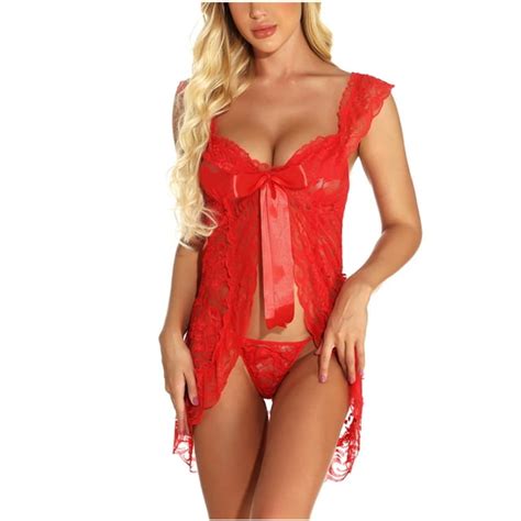Odeerbi Womens Lingerie Set 2024 Valentines Day Sexy Plus Size