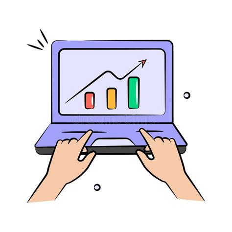 Growth Chart Inside Laptop Showing Concept Icon Of Online Analytics Or Online Stats Data