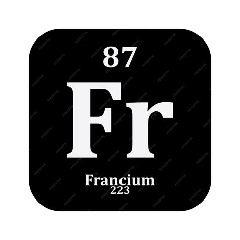 Premium Vector Francium Chemistry Iconchemical Element In The