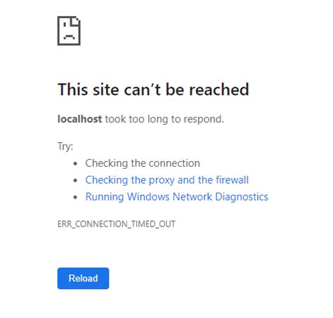 Windows 10 Localhost Took Too Long To Respond ERR CONNECTION TIMED