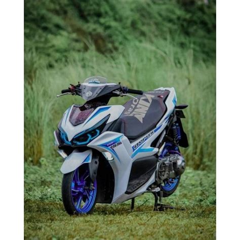Jual STRIPING COSTUM BAHAN TRANSPARAN AEROX ALL NEW CONNECTED 155 VVA