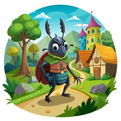 Figeater Beetle Bug Sad Angry Room Vector Stock Vector Illustration