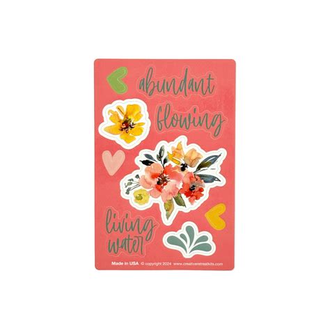 Broken Cisterns Glossy Stickers Creative Retreat Kits