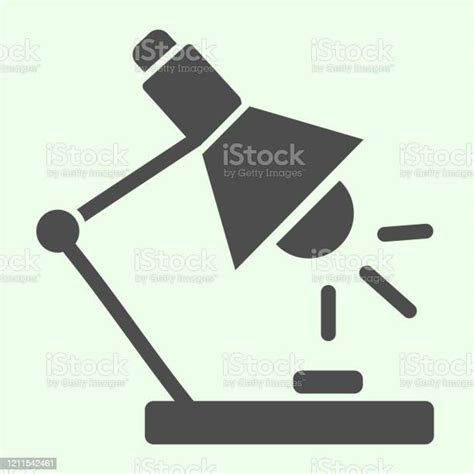 책상 램프 솔리드 아이콘입니다 읽고 흰색 배경에 문말 스타일의 그림을 공부하기위한 테이블 램프 모바일 개념 및 웹 디자인에 대한 학교 및 지식 표지판 벡터 그래픽 가구에