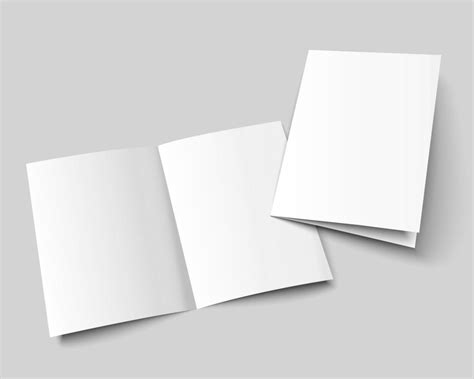 A4 Brouchure Mock Up A3 Half Fold Blank Template Design Flyer With